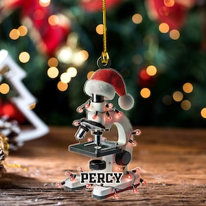 Personalized Medical Microscope Christmas Ornament 2024, Medical ...