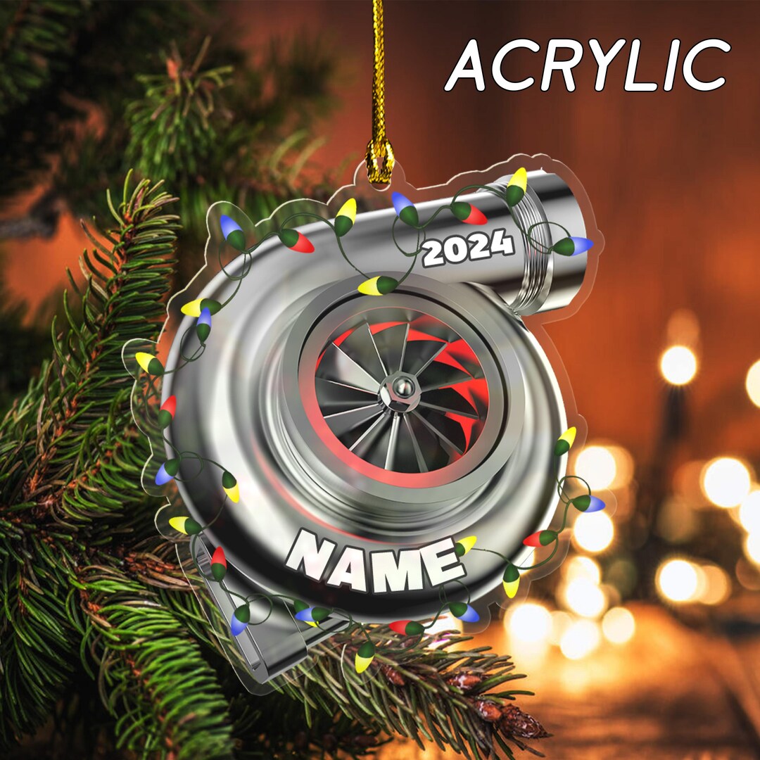 Personalized Mechanic Turbo 2D Flat Ornament, Mica Mechanic Ornament ...