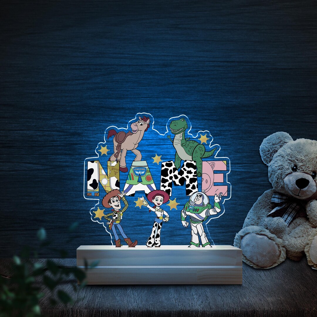 Personalized Disney Toy Story Night Light, Nursery Decor for Baby ...
