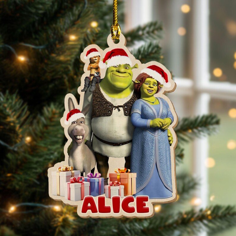 Customized Disney Shrek Christmas Cutout Ornament, Shrek Christmas 2024 ...