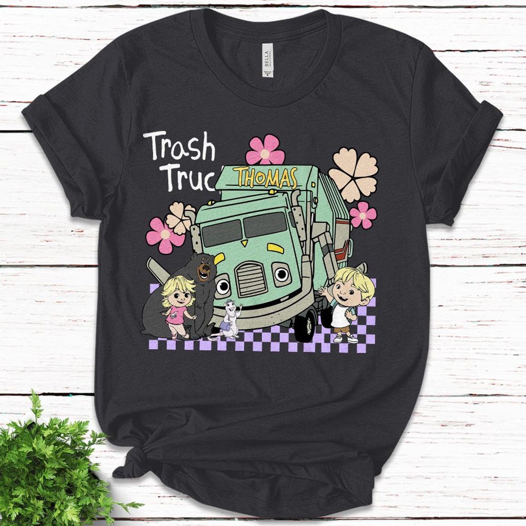 Vintage Trash Truck Shirt, Cute Trash Truck Family Shirt, Birthday Boy ...