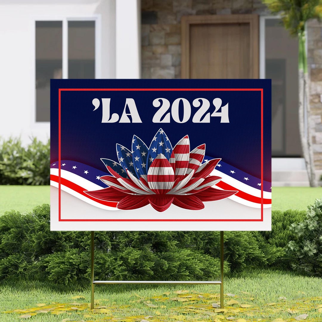 Kamala Harris 2024 American Lotus Yard,kamala Lotus Flower Sign, Kamala ...