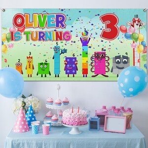 Numberblocks Birthday Backdrop, Numberblocks Birthday Banner ...