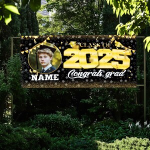 Class of 2025 Graduation Banner | Personalized Congrats Grad Party ...