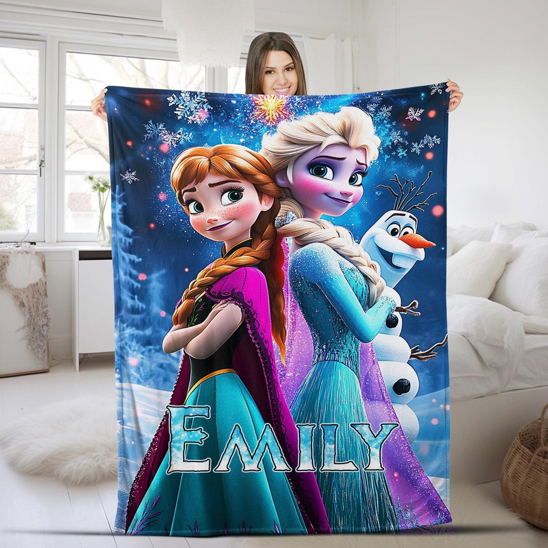 Personalized Disney Frozen Blanket, Disney Princess Elsa Blanket ...