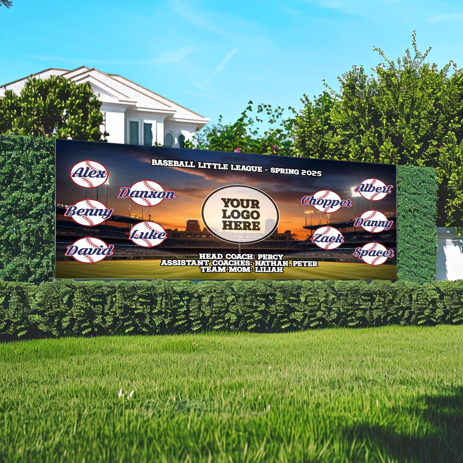 Custom Baseball Softball Team Banner With Grommets, Personalized Sports ...