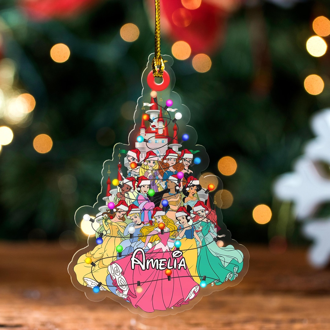 Personalized Disney Princess Christmas Ornament, Disney Princess ...