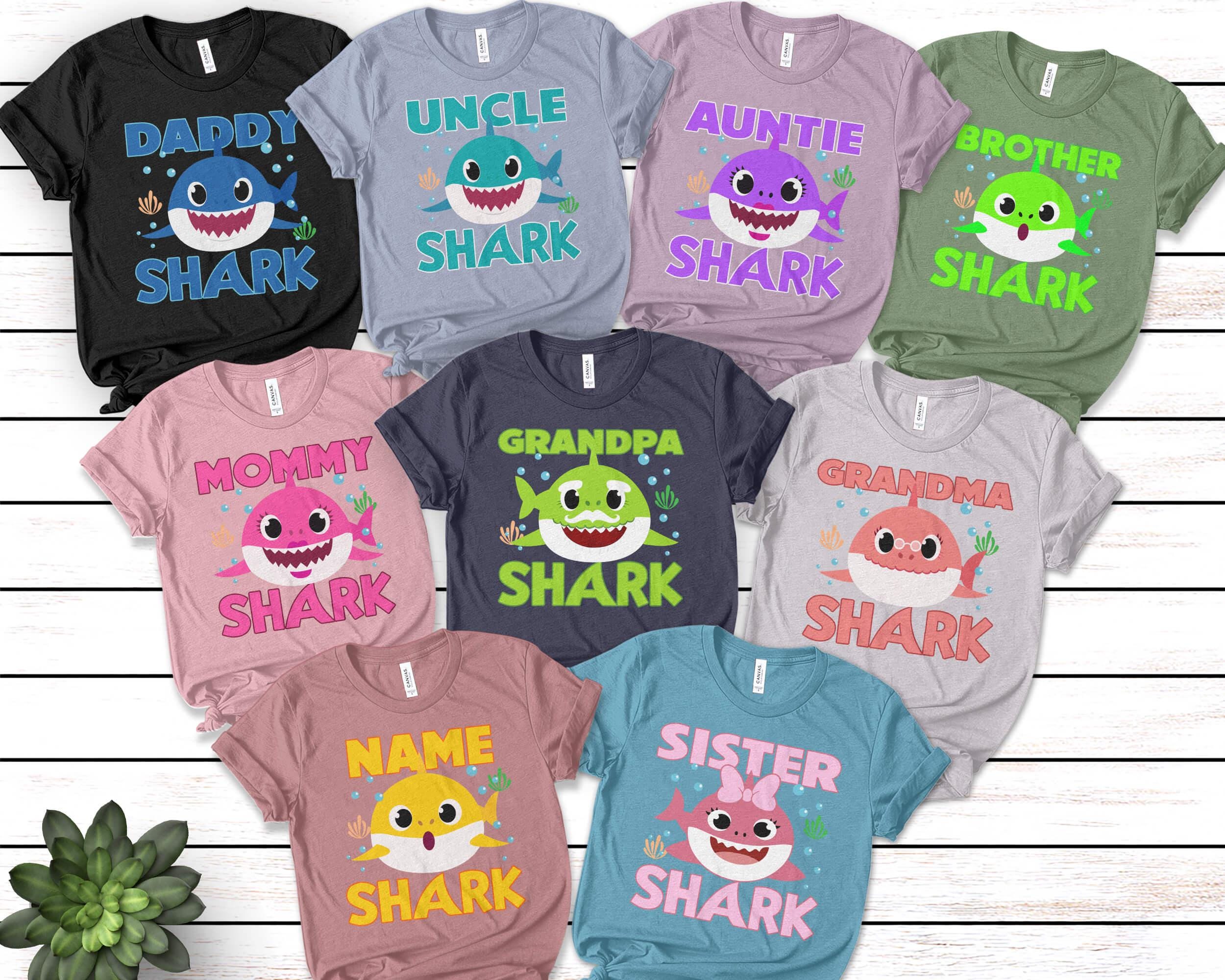 Baby Shark Birthday Shirt, Baby Shark Family Birthday Shirts ...