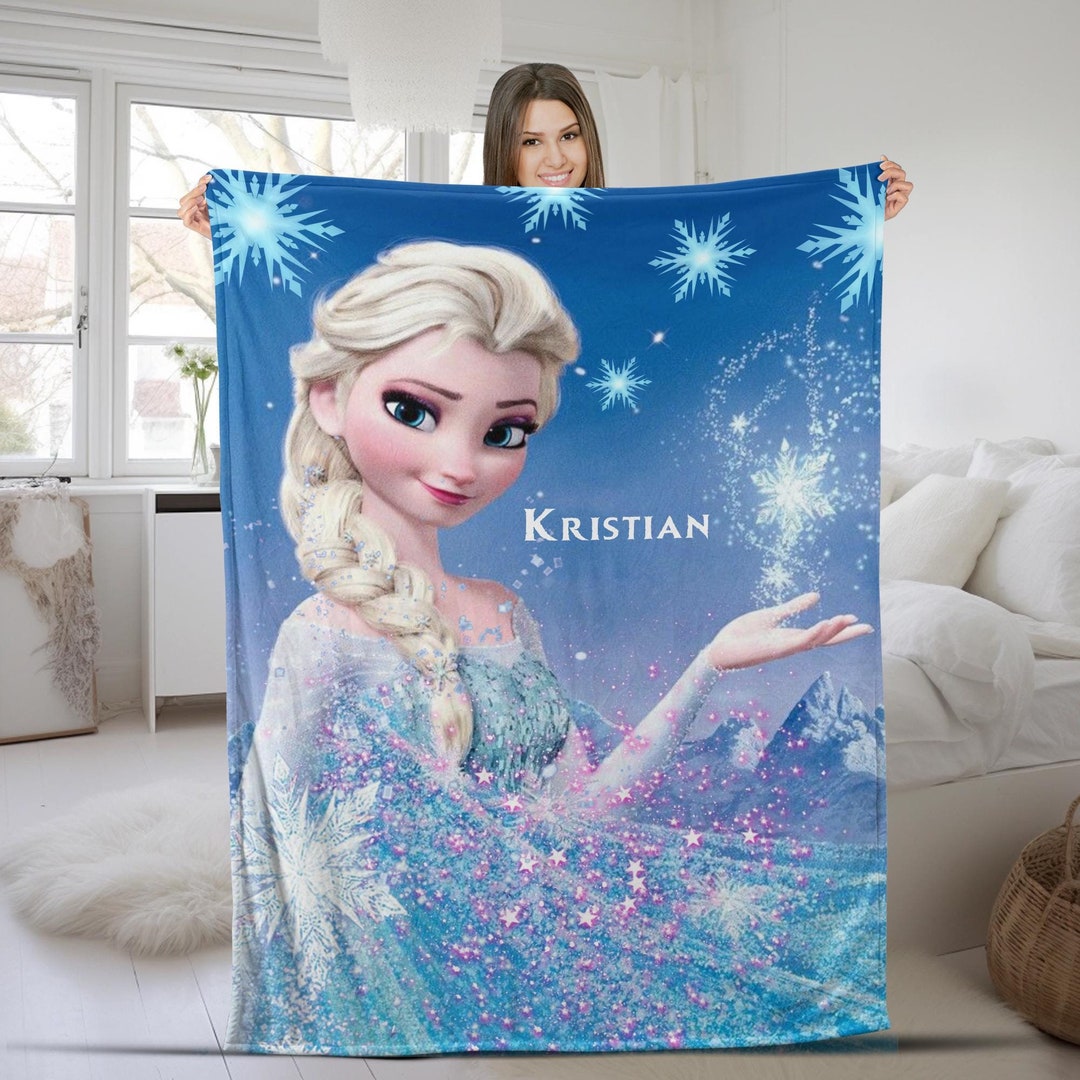 Personalized Disney Frozen Blanket, Custom Name Disney Blanket ...