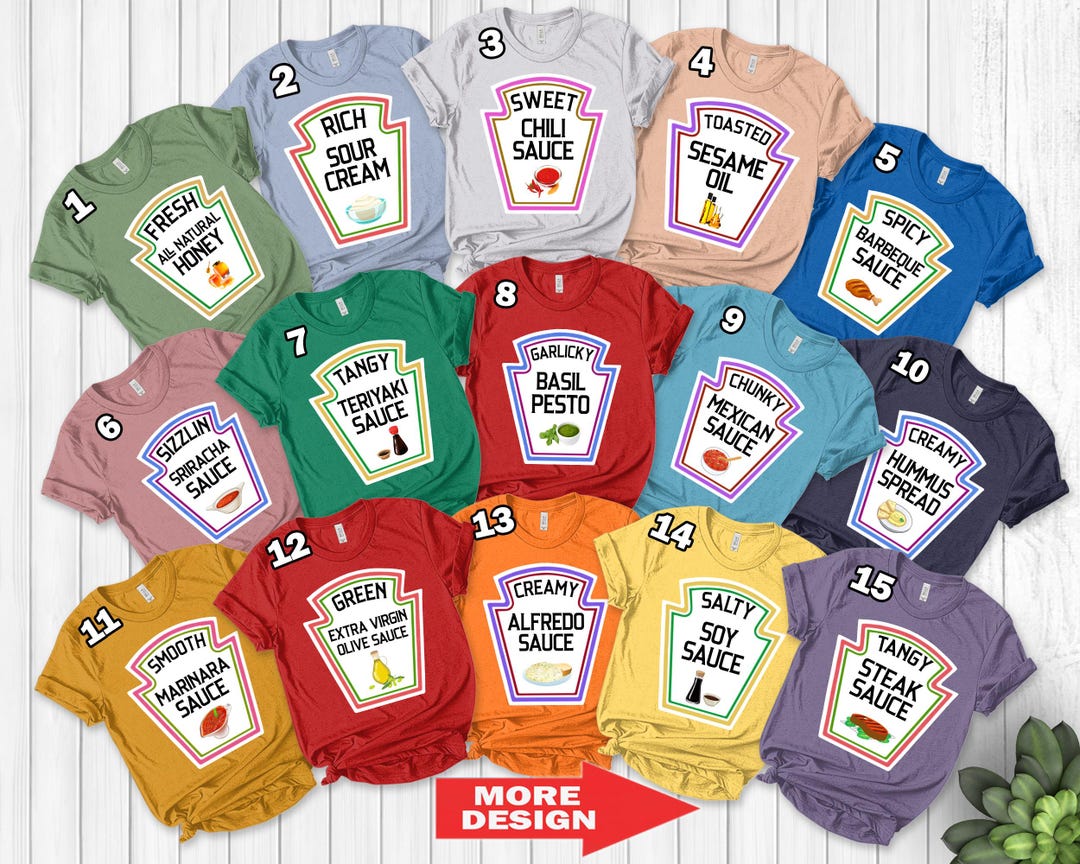 Group Condiment Shirt, Group Halloween Costume Shirt, Condiment Costume ...