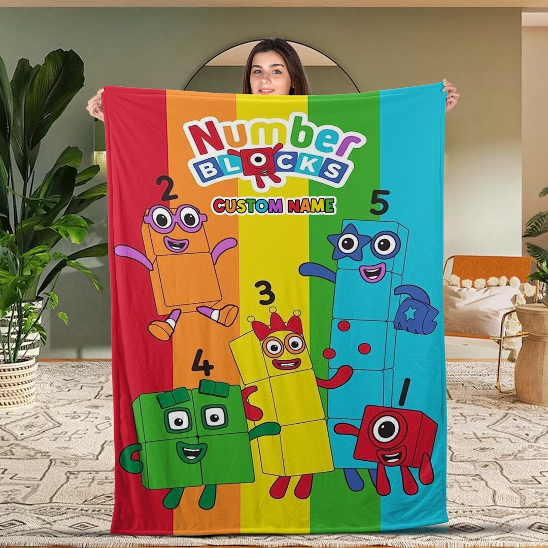 Custom Numberblocks Blanket, Numberblocks TV Bedding Blanket ...