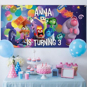 Custom Inside Out Birthday Backdrop, Inside Out Birthday Banner, Inside ...