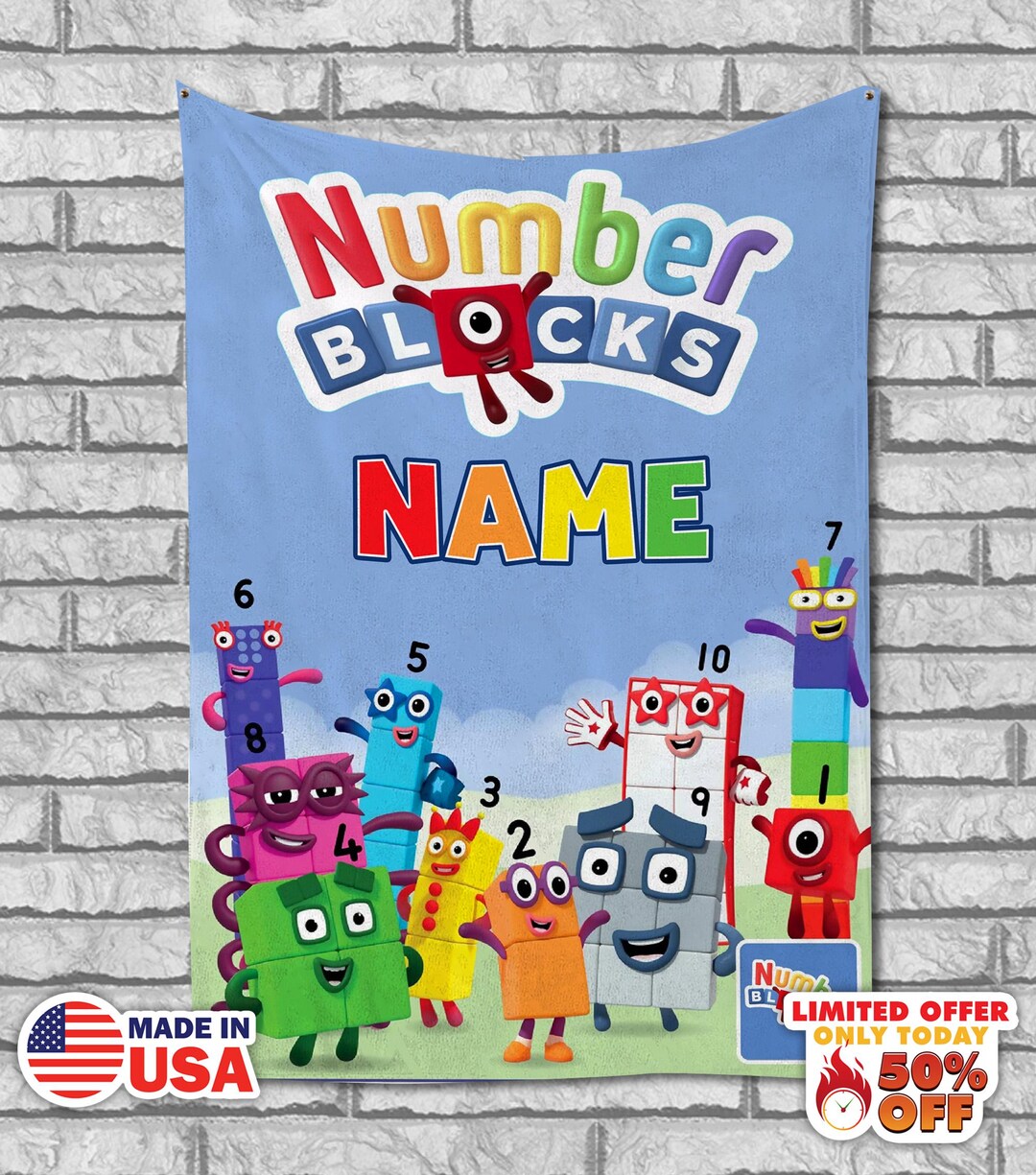 Personalized Numberblocks Quilt Blanket, Numberblocks Blanket ...