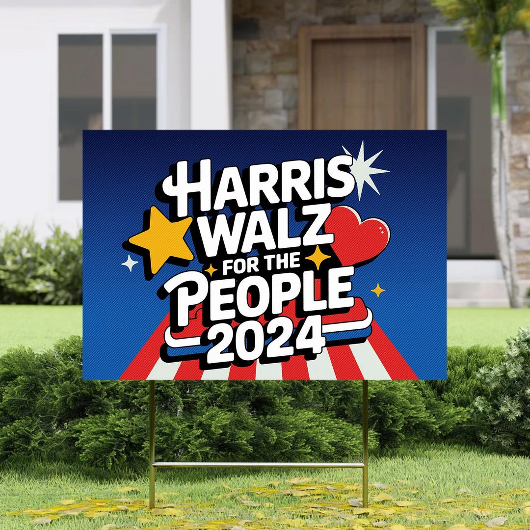 Letrero para jardín Harris Walz 2024, letrero para jardín Kamala Harris ...