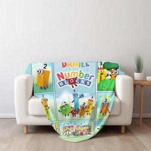 Personalized Numberblocks Quilt Blanket, Numberblocks Fleece Blanket ...