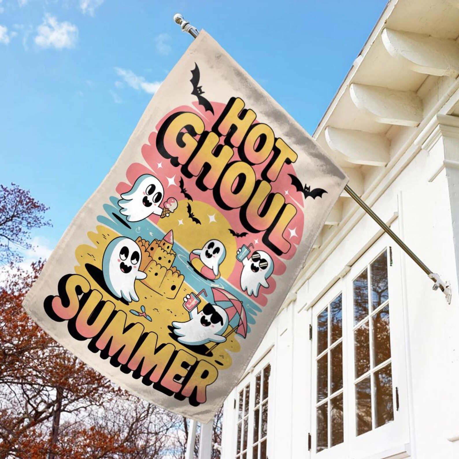 Cute Creepy Garden Flags, Hot Ghoul Summer Garden Flag, Funny Yard Flag ...