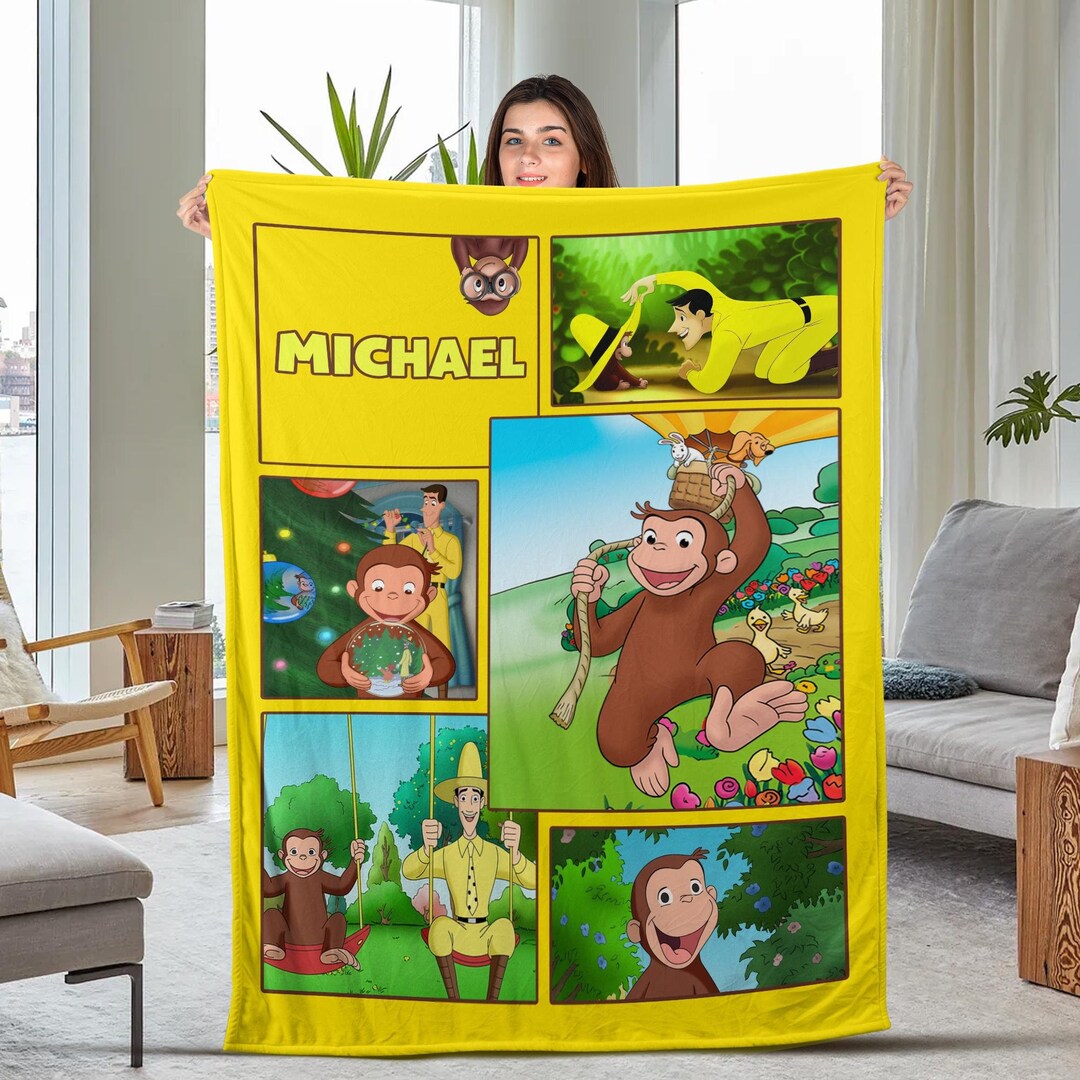 Personalized Curious George Blanket Curious George Blanket | Curious ...