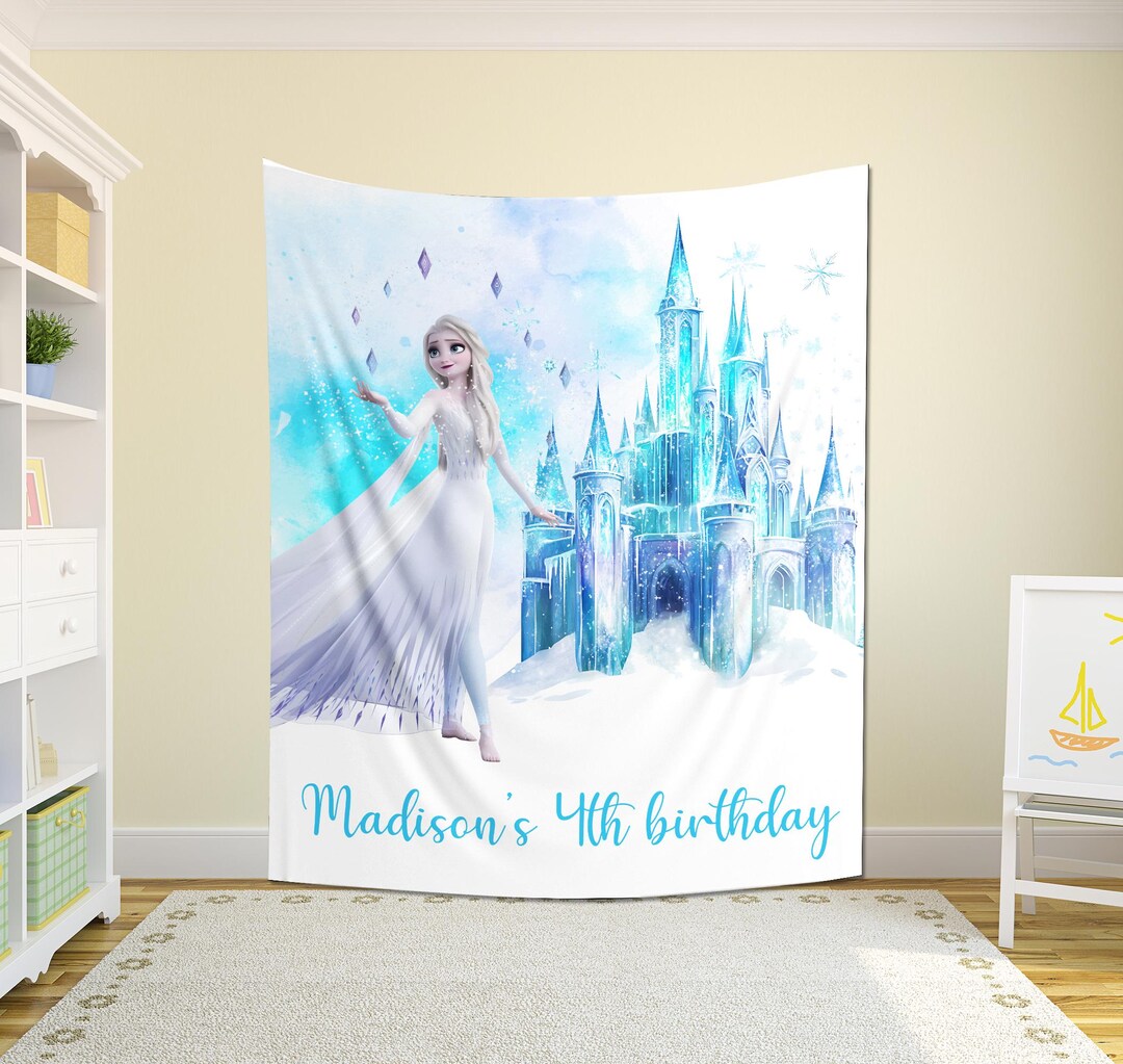Frozen Birthday Banner, Elsa Banner, Elsa Personalized Banner, Frozen ...