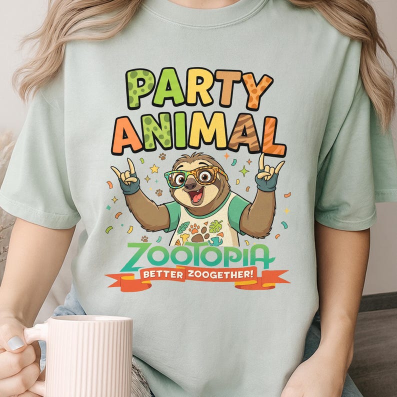 Disneyland Zootopia 2 Priscilla Party Animal Tshirt, Zootopia Matching ...
