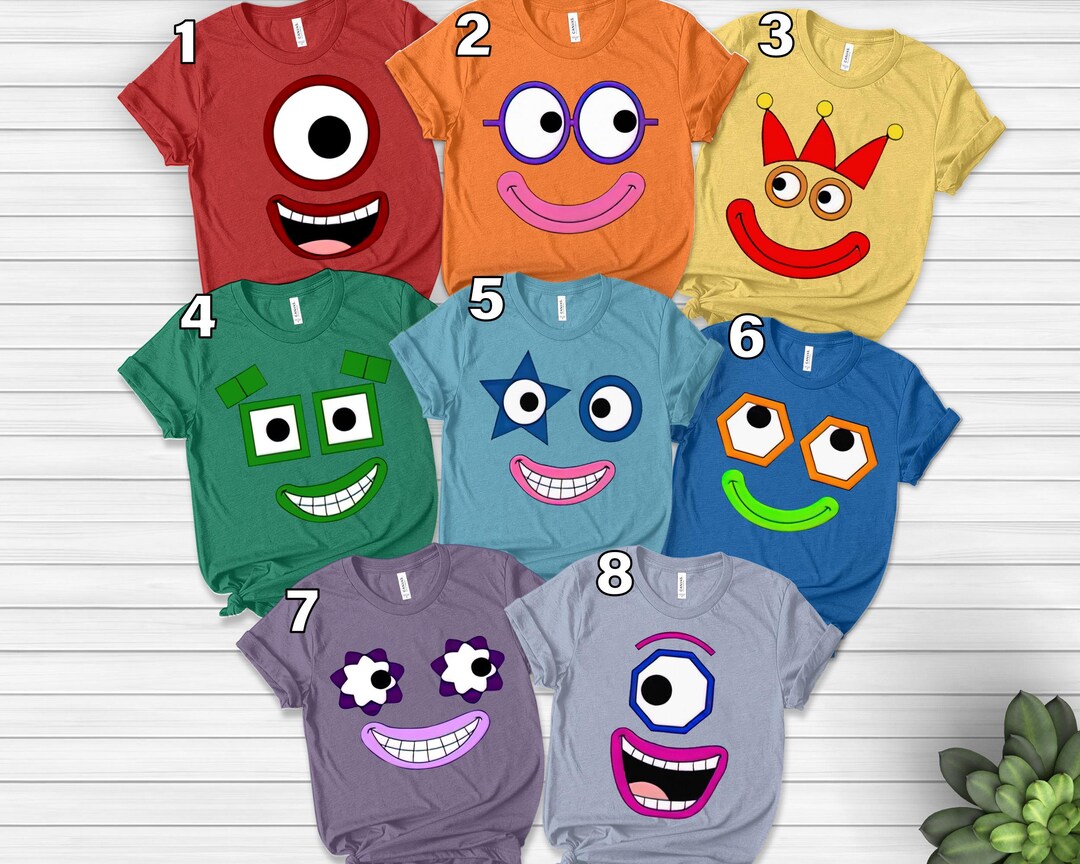 Numberblocks Costume Shirt, Numberblocks Halloween Costume Shirt ...