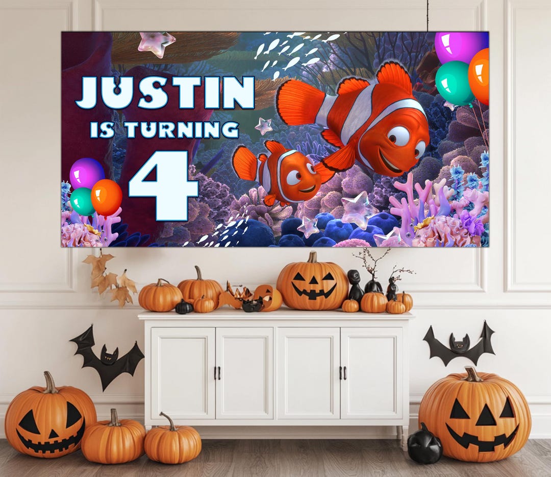 Custom Disney Finding Nemo Birthday Backdrop, Finding Nemo ...