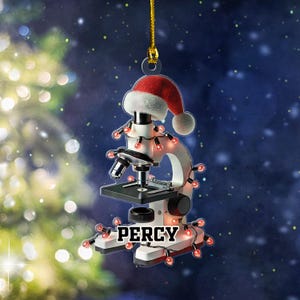 Personalized Medical Microscope Christmas Ornament 2024, Medical ...