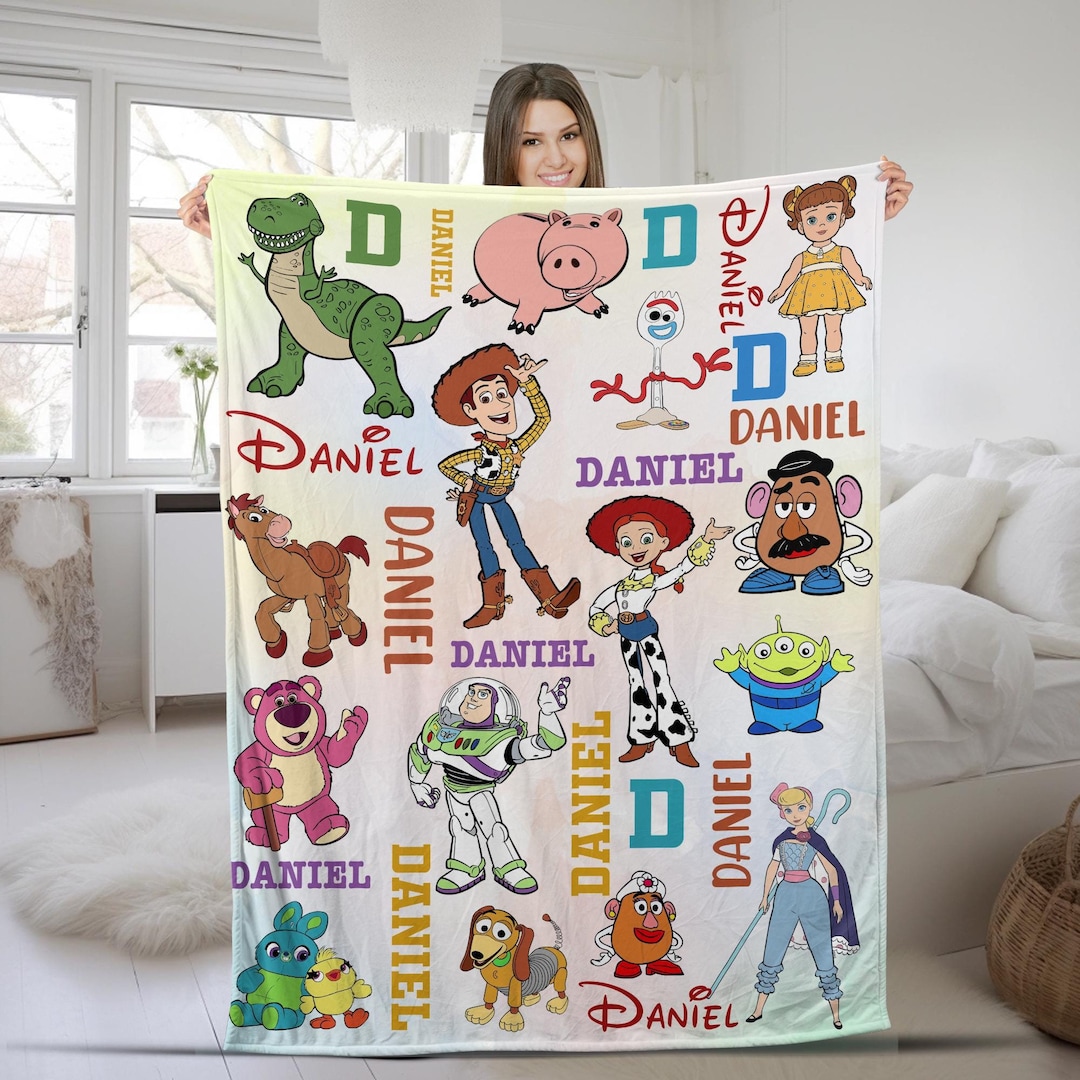Personalized Disney Toy Story Blanket,custom Name Disney Blanket,toy ...