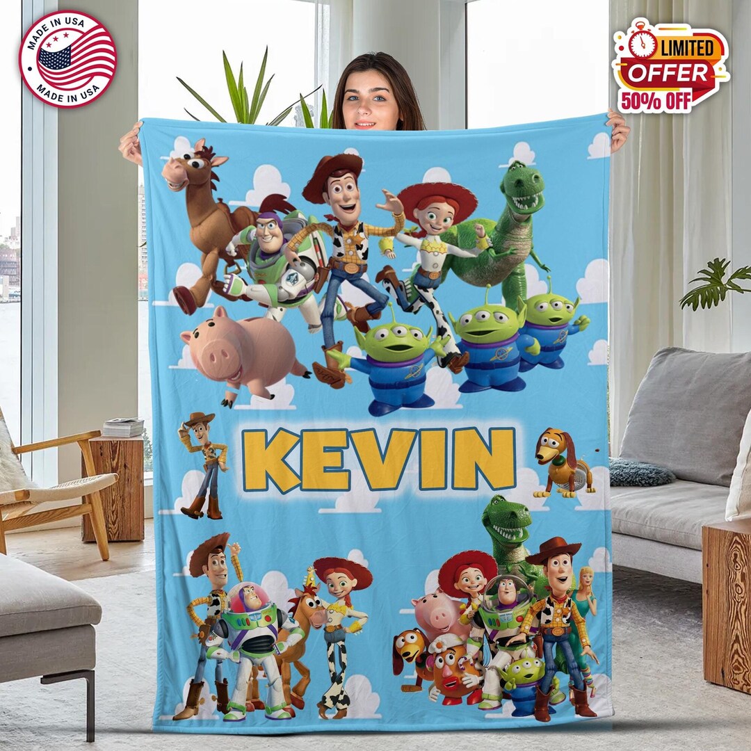 Custom Name Toy Story Characters Blanket, Baby Blanket - Baby Blanket ...