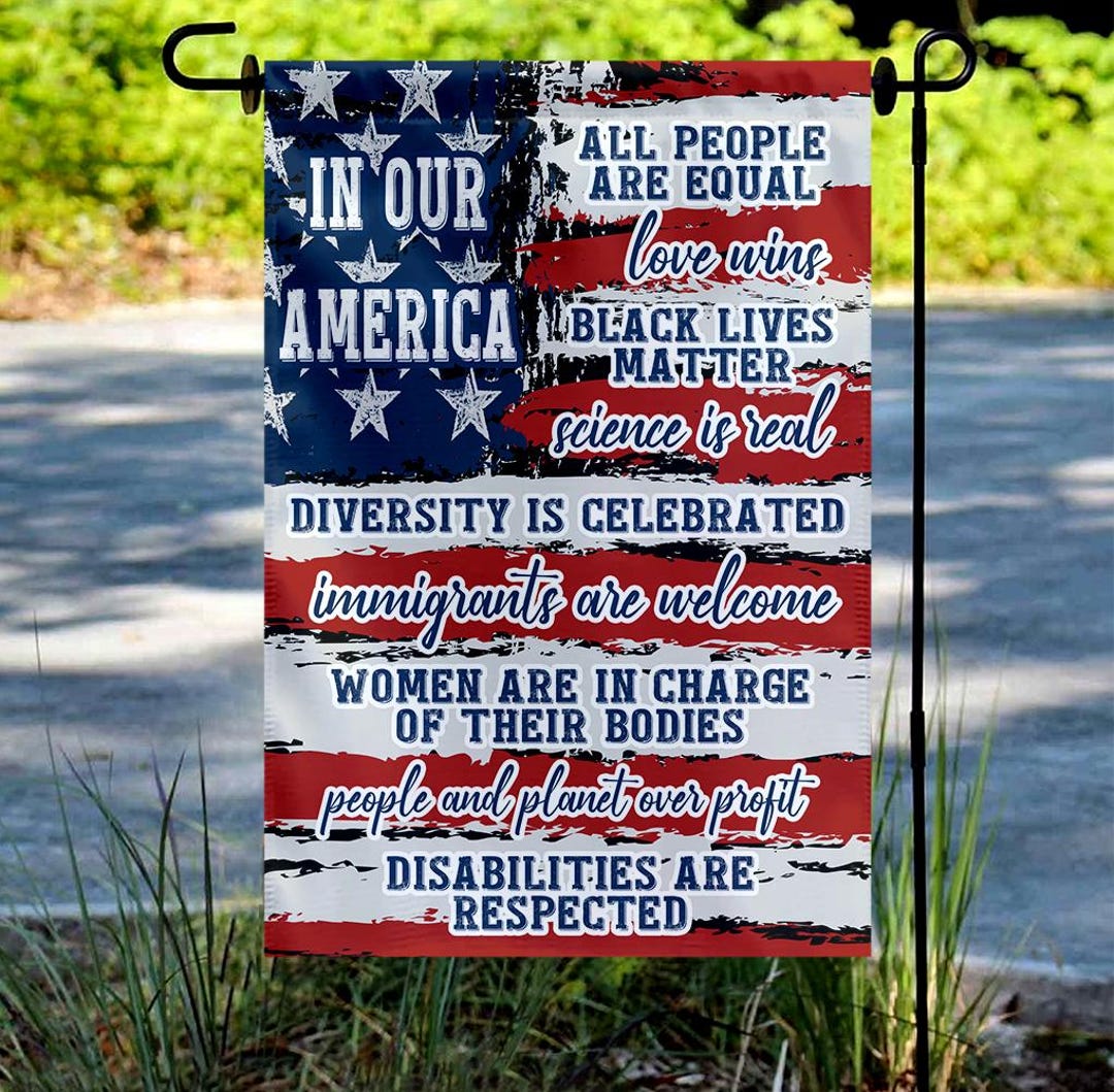 Political Yard Flag, in Our America Flag, Anti Trump Female President ...