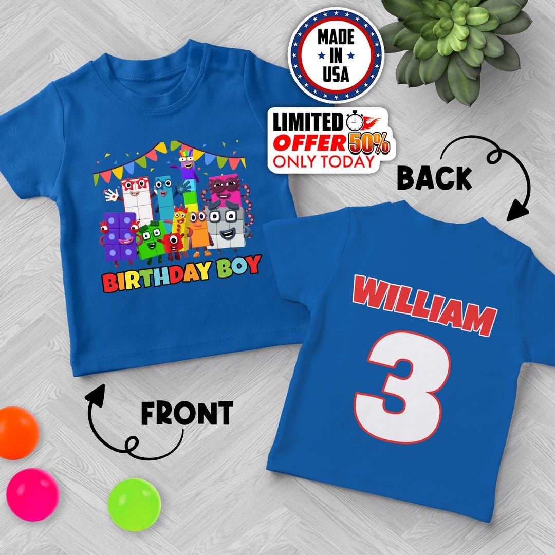 Personalized Numberblocks Shirt, Family Birthday Shirt, Birthday Gift ...