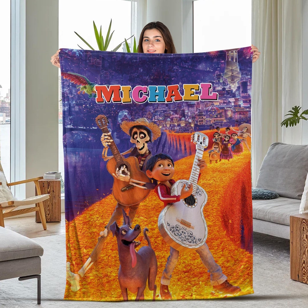 Disney Coco Movie Blanket, Miguel Rivera Disney Sofa Blanket, Walt ...