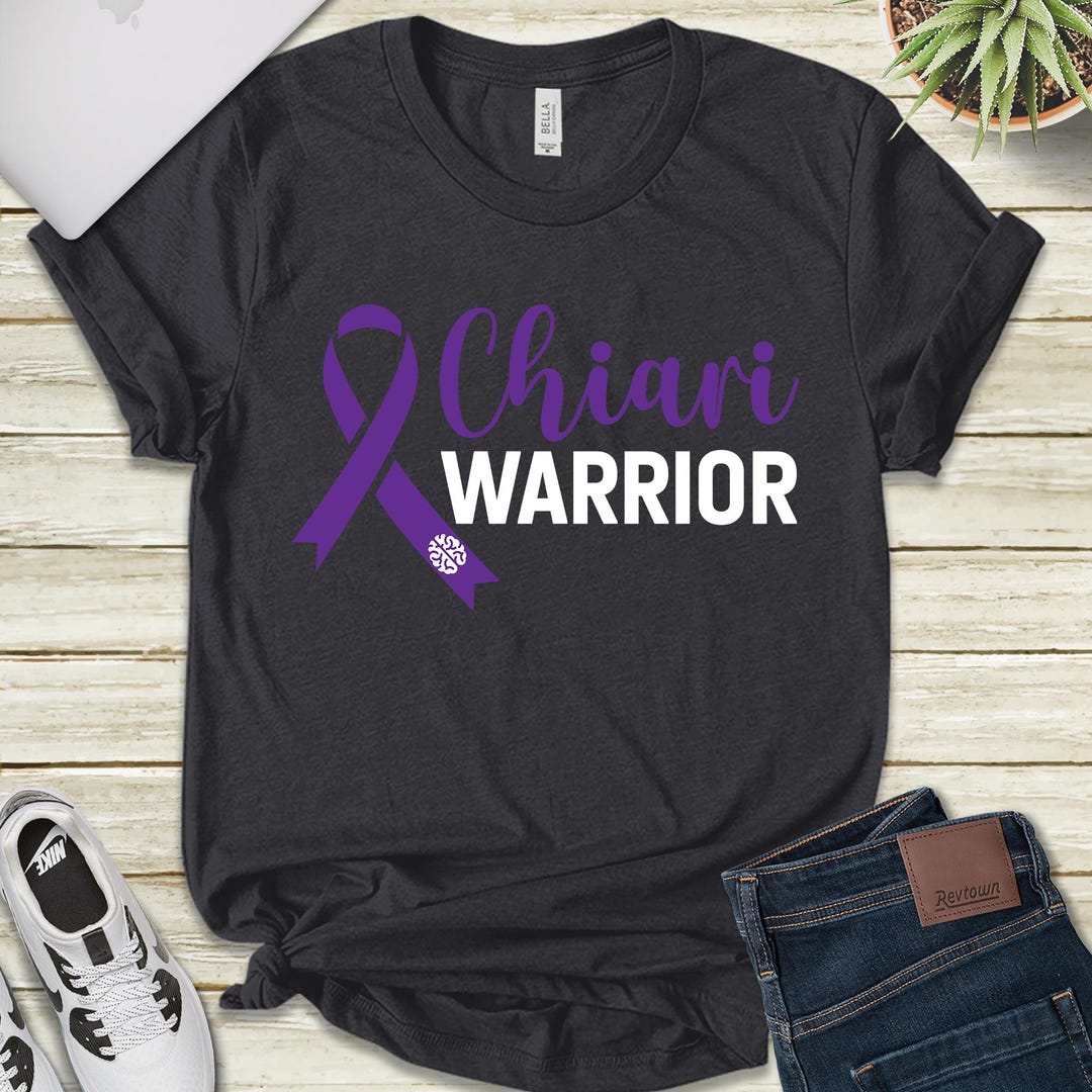 Chiari Warrior Shirt, Chiari Malformation Shirt, Purple Ribbon Shirt ...