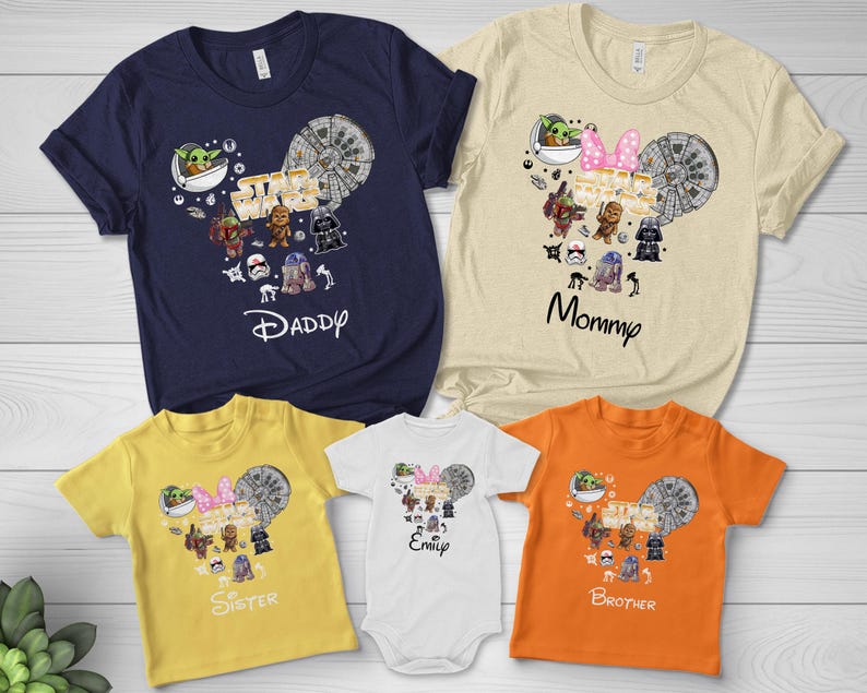 Custom Disney Star Wars 2026 Trip Shirts, Disney Star Wars Mickey Ear ...