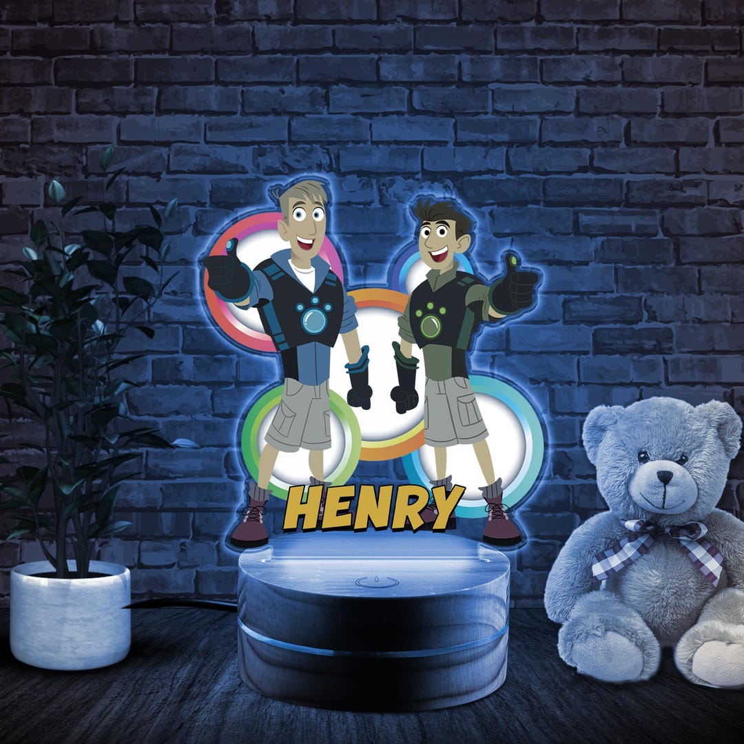 Personalized Wild Kratts Night Light, Custom Wild Kratts Kids Night ...