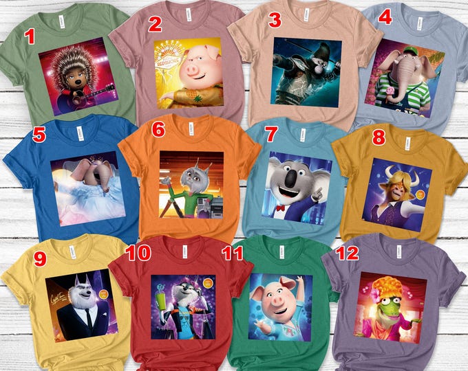 Sing 2 Movie Characters Shirt, Sing Pig Group Matching Shirt , Group ...