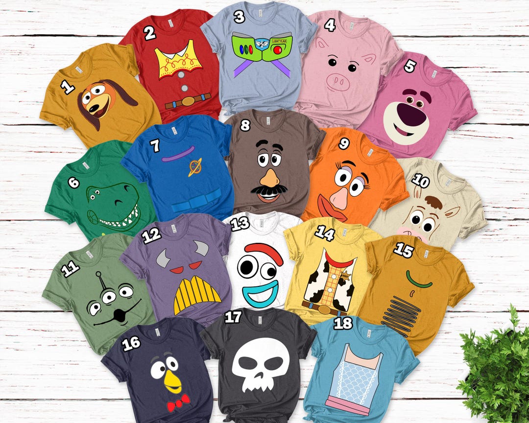 Toy Story Halloween Costume Tshirt , Toy Story Character Group Shirts ...