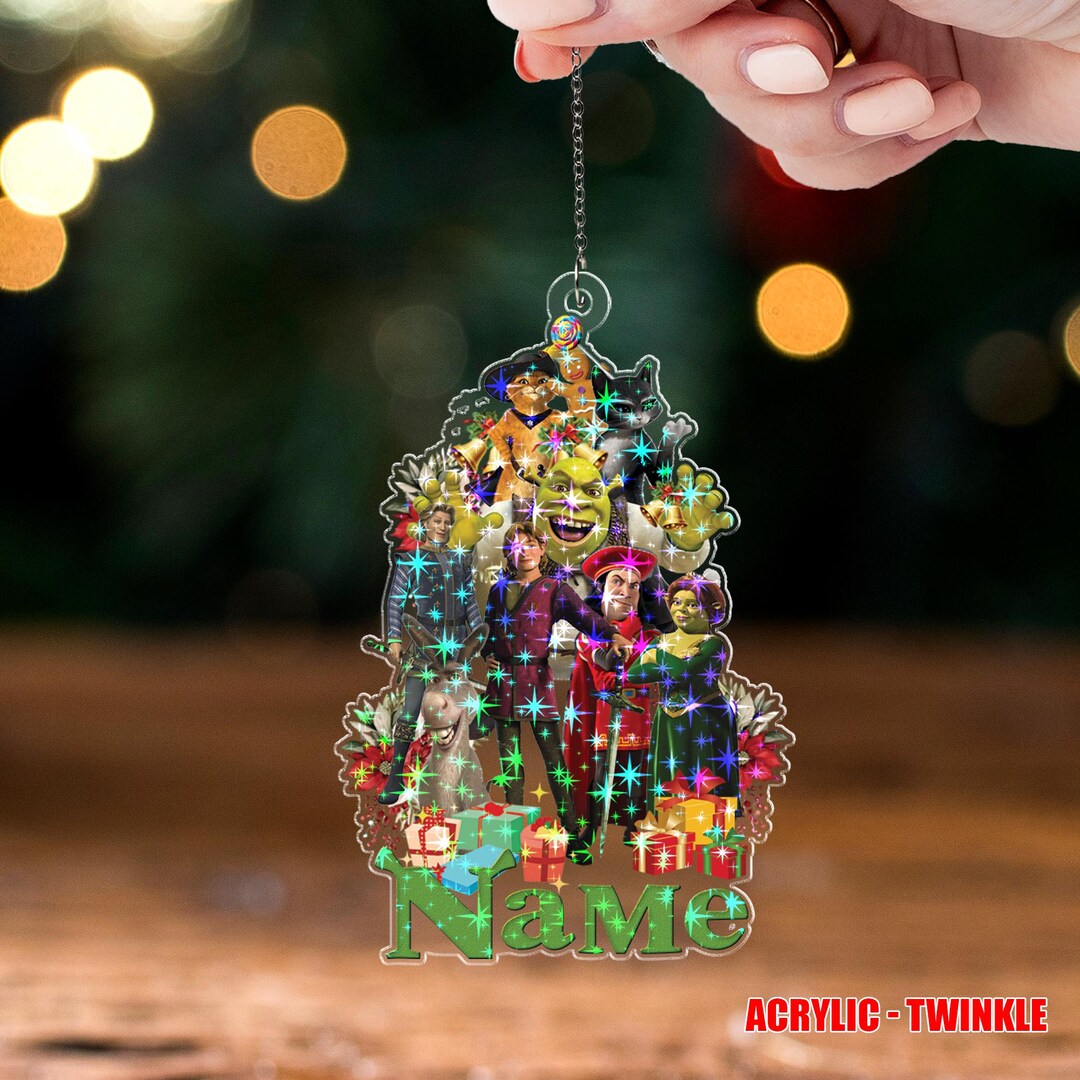 Personalized Shrek Cutout Ornament, Shrek Movie Christmas Tree Ornament ...