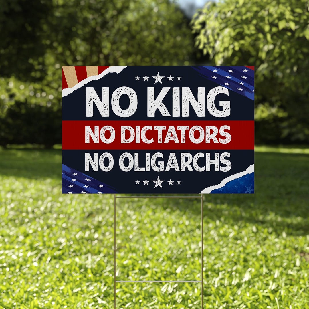 Anti Trump Yard Sign, No Kings No Dictators Yard Sign,anti ...