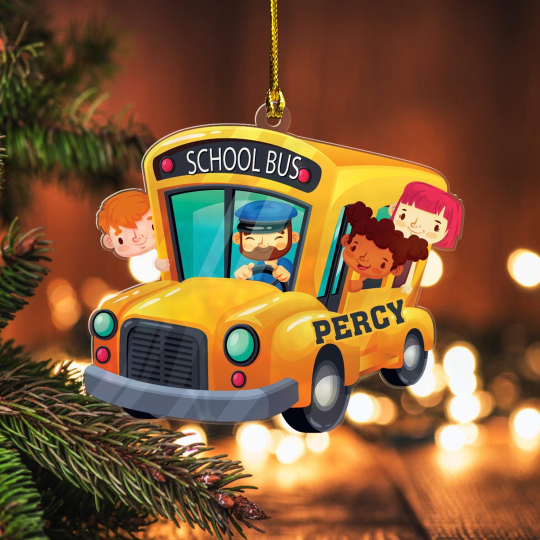 Custom Bus Driver Christmas Ornament,personalized School Bus Christmas ...