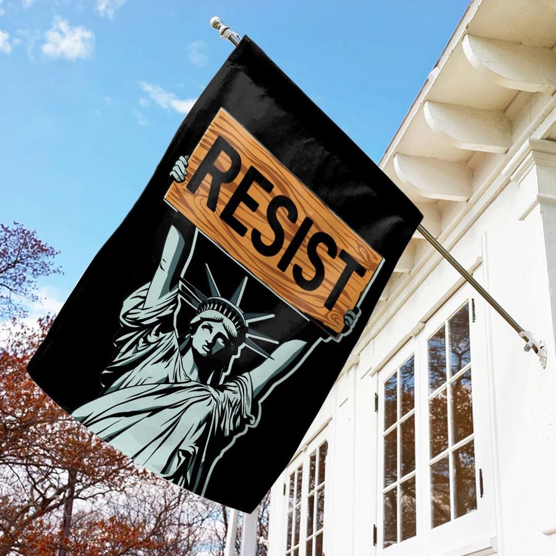 Statue of Liberty Holding Resist Flag, Anti-trump Flag, Pro Women's ...