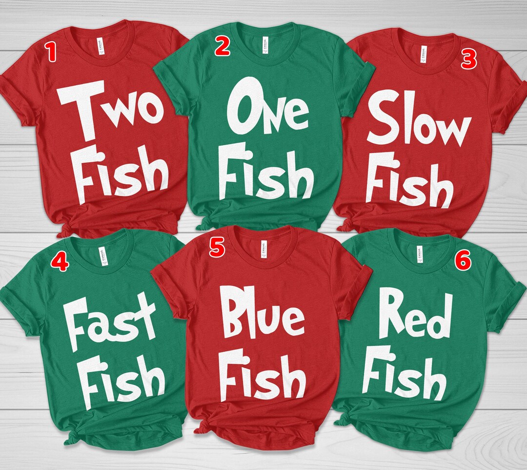 One Fish Two Fish Red Fish Blue Fish Shirt, Halloween Costume for ...