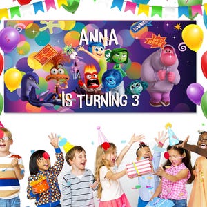 Custom Inside Out Birthday Backdrop, Inside Out Birthday Banner, Inside ...