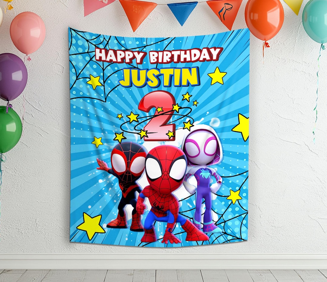 Spidey and His Amazing Friends Birthday Banner, Spidey Personalized ...