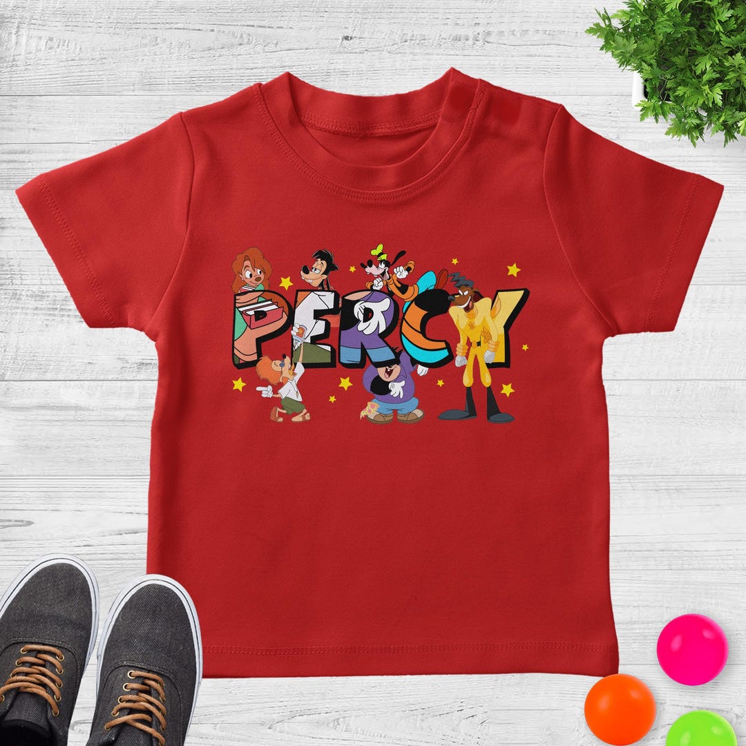 Custom Name A Goofy Movie Characters Name Tee, Custom Name Kids Shirt ...