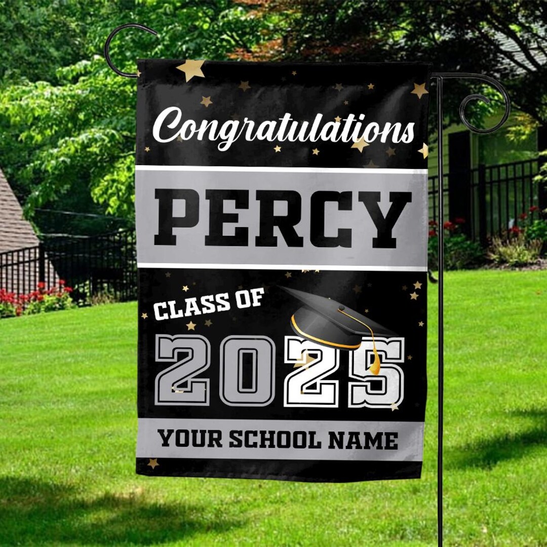 Personalized Graduation 2025 Flag, Graduate Garden Flag, Class of 2025 ...
