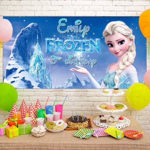 Frozen Birthday Backdrop - Etsy