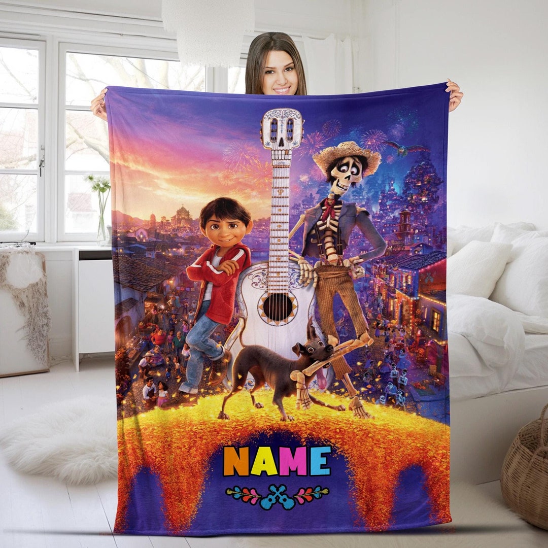 Personalized Disney Coco Blanket, Miguel Rivera Disney Blanket, Walt ...