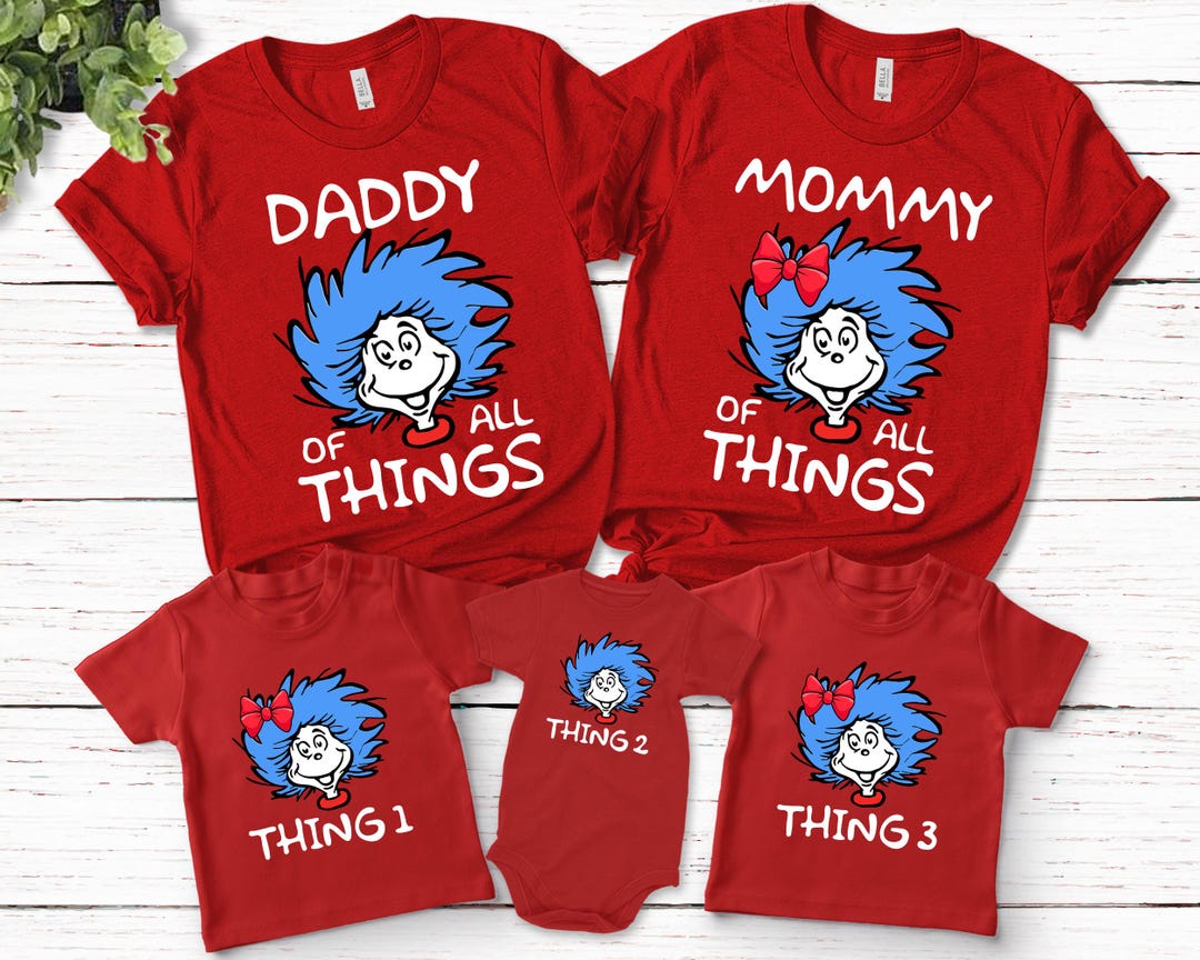Thing 1 Thing 2 Thing 3 Shirt,family Matching Shirt,family Vacation ...