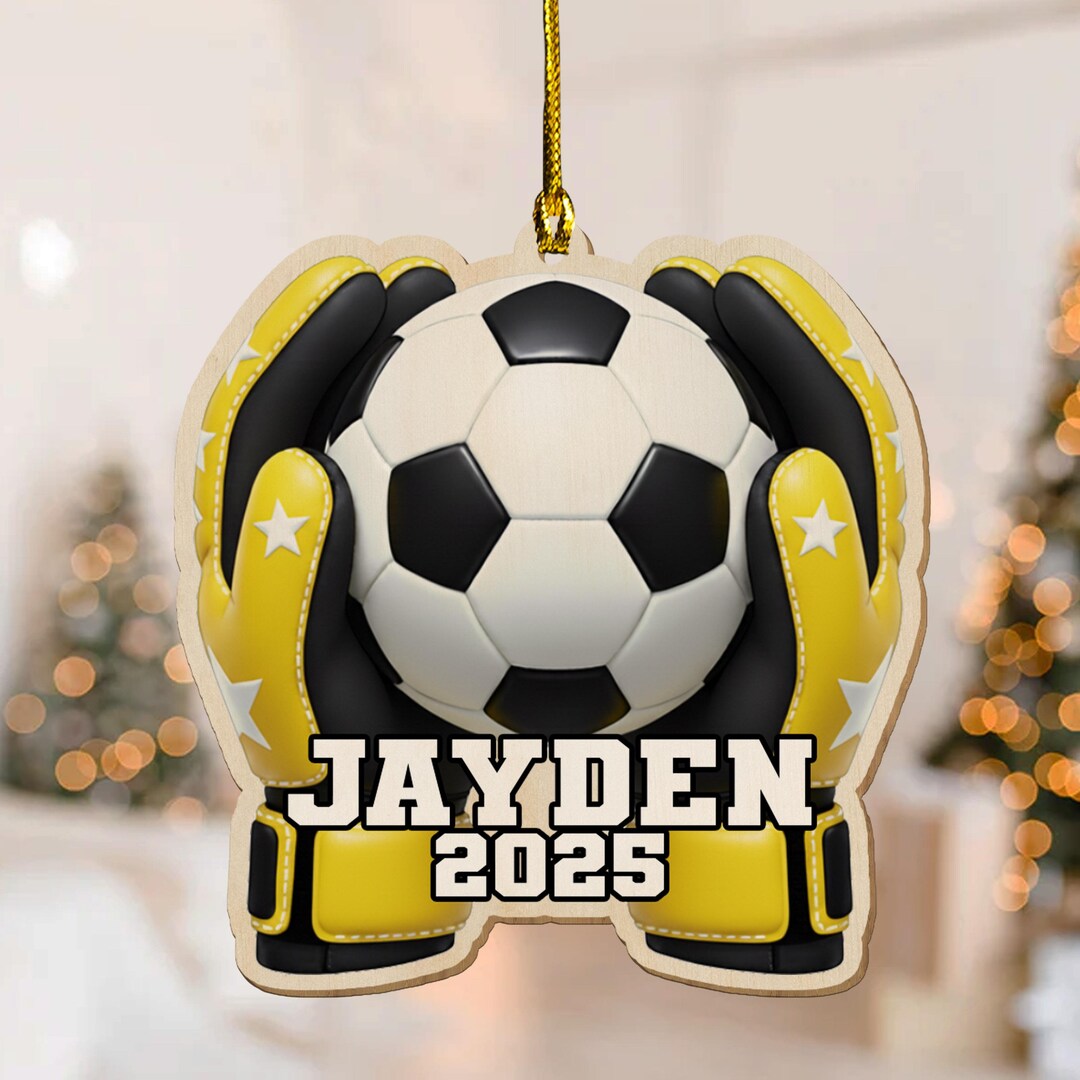 Personalized Soccer Goalkeeper Ornament, Keeper Christmas Decor, Soccer ...