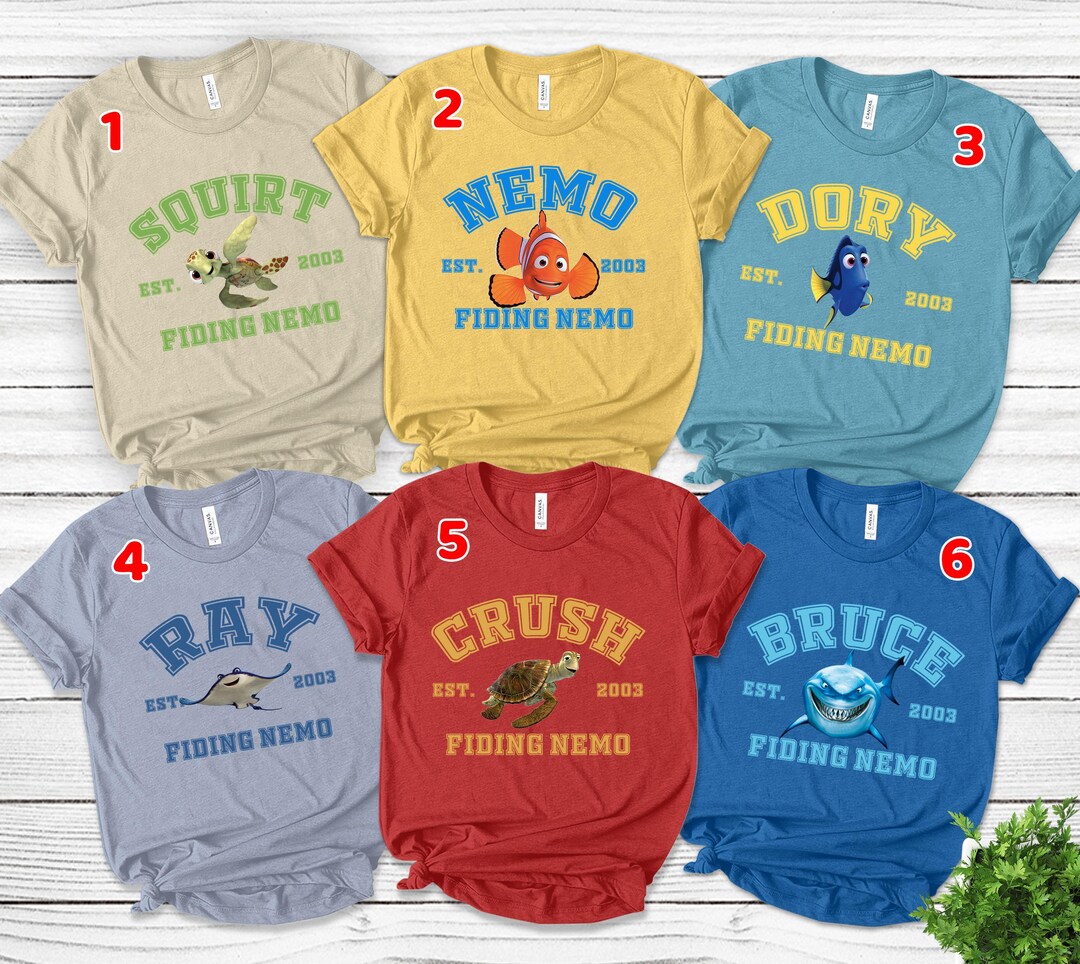 Finding Nemo Shirt, Finding Dory Shirt, Group Characters Tee, Disney ...